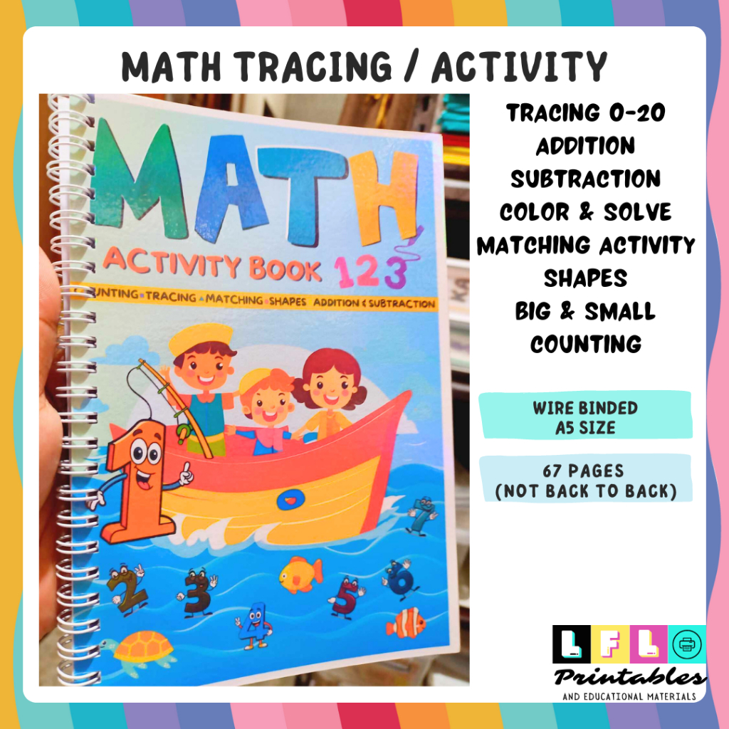MATH ACTIVITY BOOKLET / WORKSHEETS FOR KIDS / NUMBER TRACING / ADDITION ...