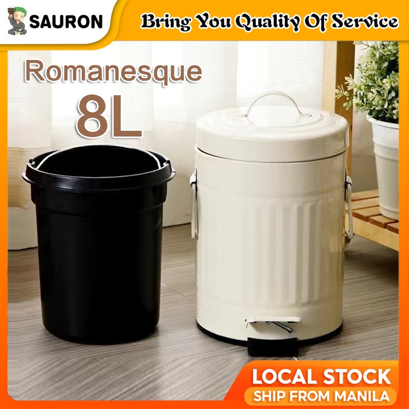 living room trash can 8L sanitary kitchen trash can pedal with flip ...