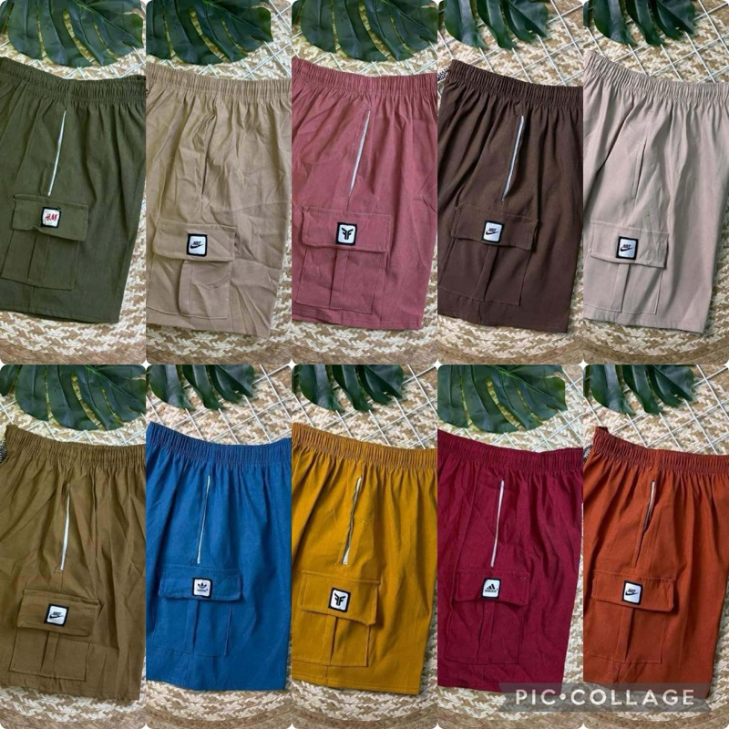 PLAIN TASLAN CARGO SHORT WITH PRINT FOR MENS WHOLESALE BUNDLE OF 6 OR ...