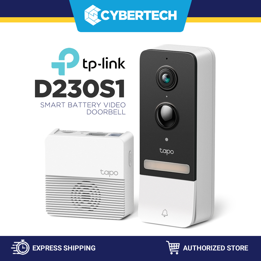 Cybertech TP-Link Tapo D230S1 Smart Battery Video Doorbell Kit-1X Tapo ...
