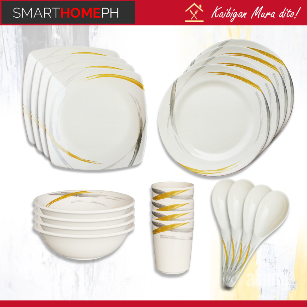 4pcs Sets Vector Abstract-T Melamine Dinnerware Melaware Plates Dining ...