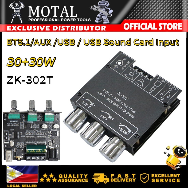 ZK-302T Mini Subwoofer Amplifier Board Bluetooth 5.1 30WX2 2.1 Channel ...