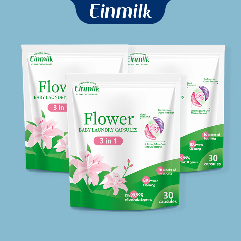 Einmilk Refill Pack Concentrated 3-in-1 Flower Scent Baby Laundry ...