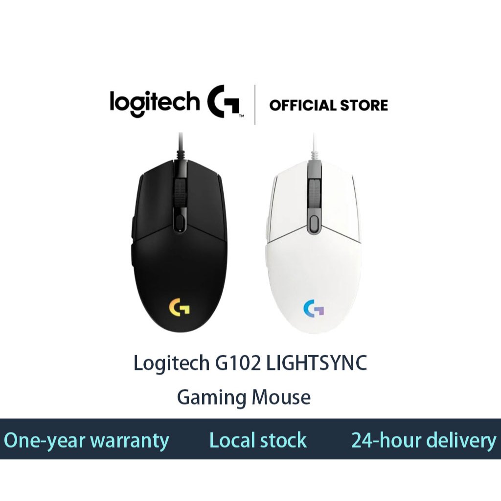Logitech G102 LIGHTSYNC Gaming Mouse 8,000 DPI (Gaming Mouse with RGB Lights) One Year Warranty ...