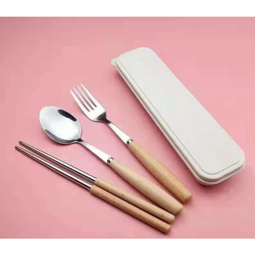 Wooden Cutlery Set (No Engrave) | Shopee Philippines