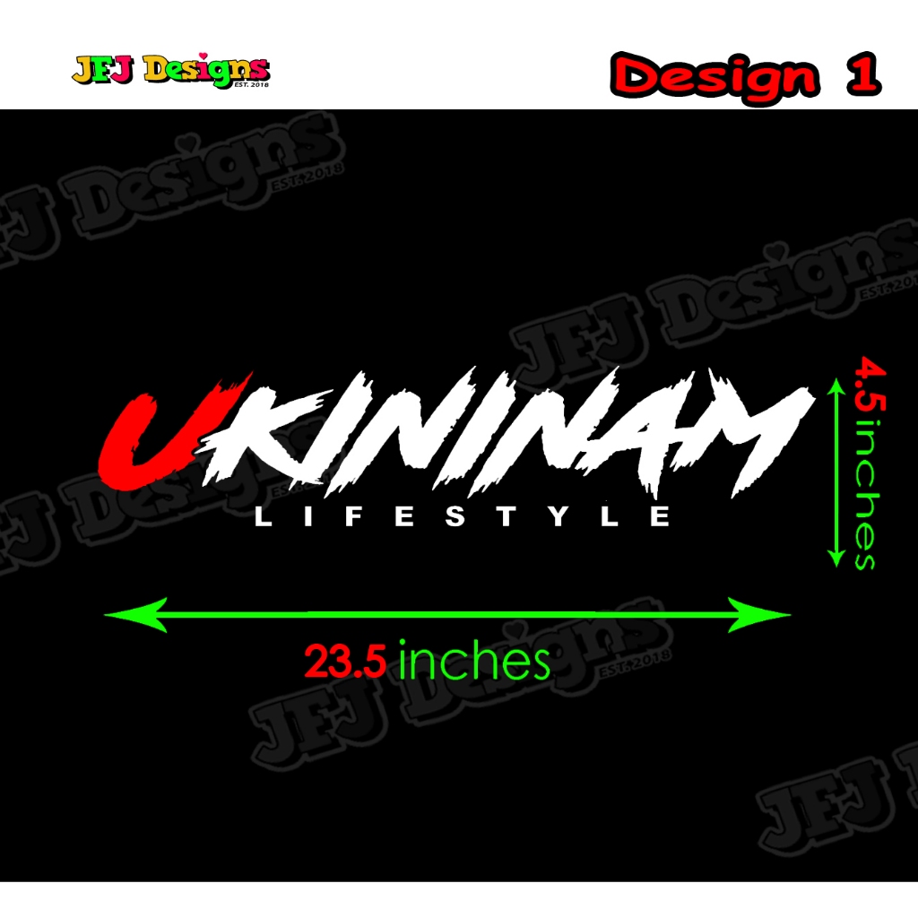 UKININAM LifeStyle Cutout Vinyl Sticker | Shopee Philippines