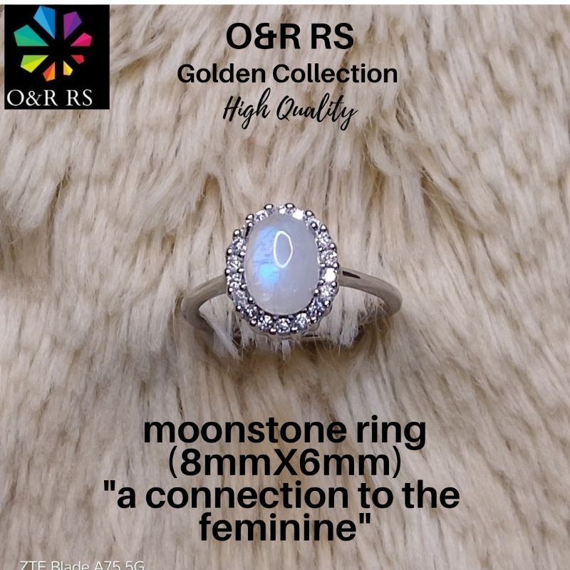 O&R RS moonstone ring(8mmX6mm) | Shopee Philippines