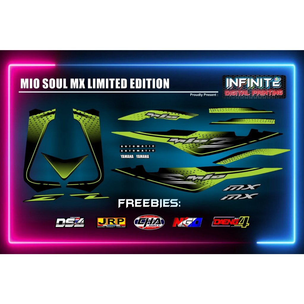 MIO 4 SOUL THAILAND MALAYSIAN STOCK DECALS WITH FREEBIES | Shopee ...