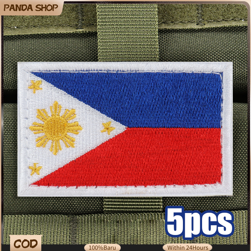 Philippine Flag Embroidery Patches Right Arm Philippine Flag Patch 10cmx5cm | Shopee Philippines