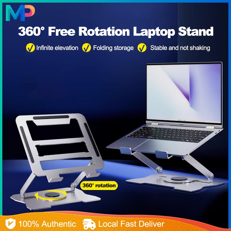 360 Rotate Laptop Stand Adjustable Aluminium Portable for Riser Holder ...
