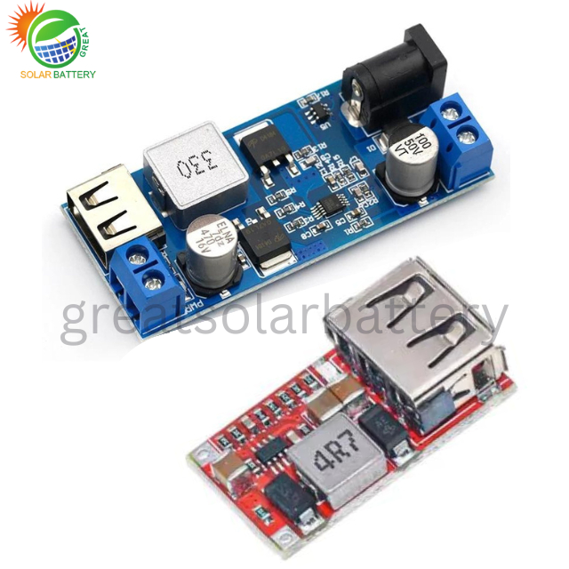 DC-DC 24V/12V to 5V 5A Step-down Power Supply Buck Converter Adjustable USB Charging Module ...