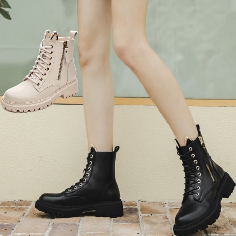 Size 35-40 Women's Fashion Platform Shoes Casual Ankle Martin Boots ...