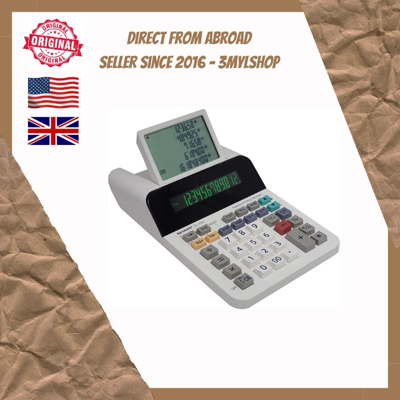 Sharp El-1501 Compact Cordless Paperless Large 12-Digit Display Desktop ...