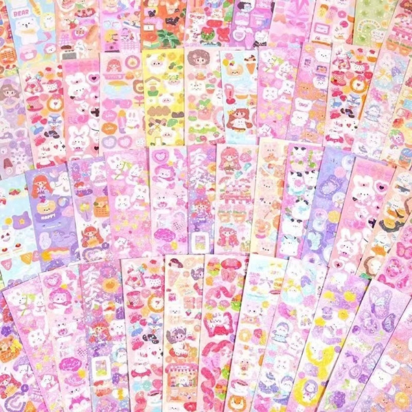 𝐋𝐢𝐥𝐢𝐚𝐧 20pcs Mixed design Cute Guka Laser Sticker Handbook DIY Sticker ...