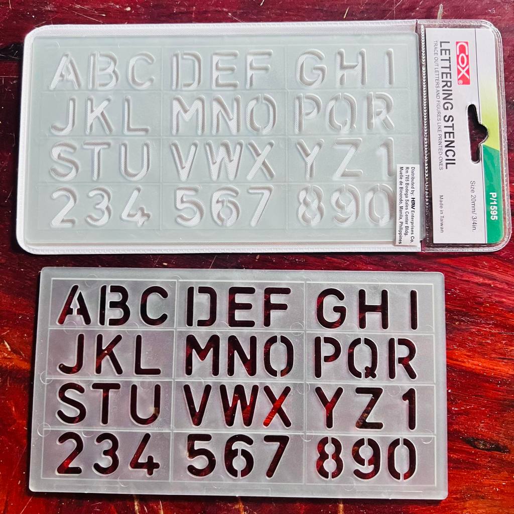 COX LETTERING STENCIL NUMBER STENCIL P-1595 Size 20mm/ 3/4 in. (SOLD ...