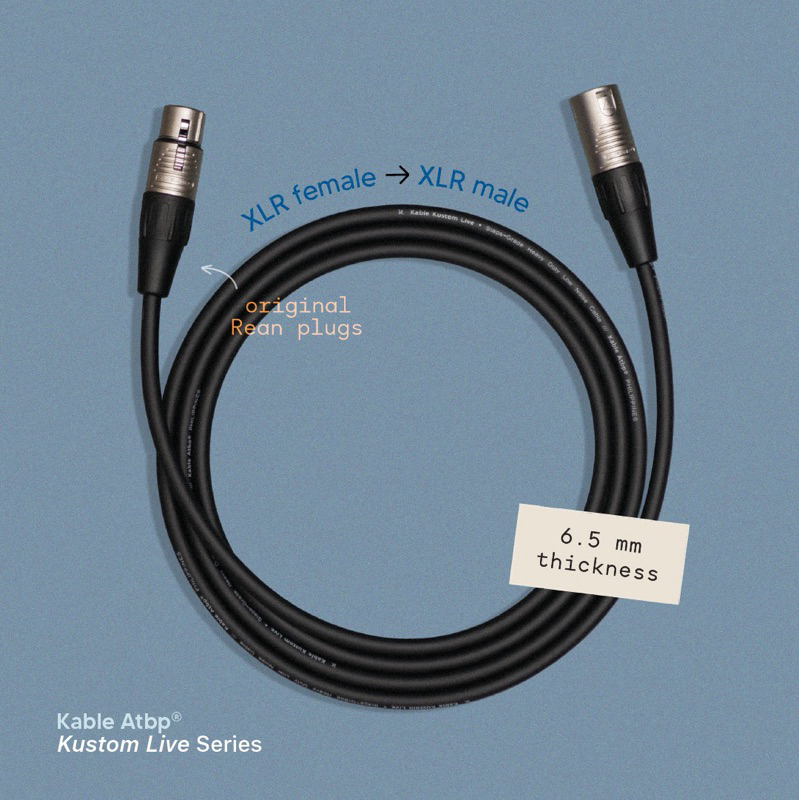 Kable Kustom Live - Balanced XLR Cable with Rean Plugs (Microphone Cable) | Shopee Philippines