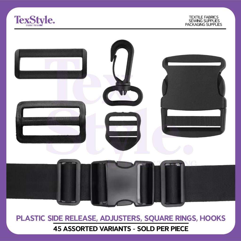 TEXSTYLE Plastic Side Release Buckles, Adjusters, Ladders, Square Rings ...