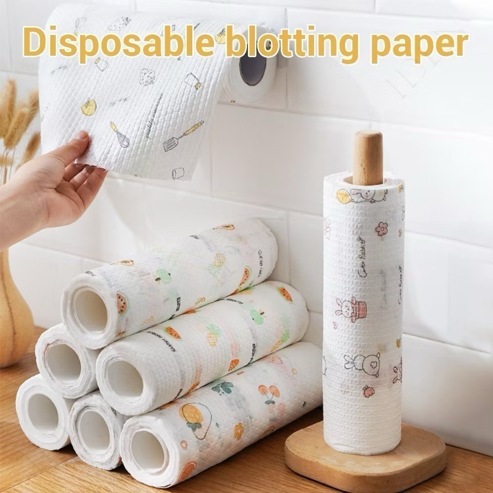 50 Pulls Kitchen Tissue Paper Oil Absorbent Disposable Party Paper ...