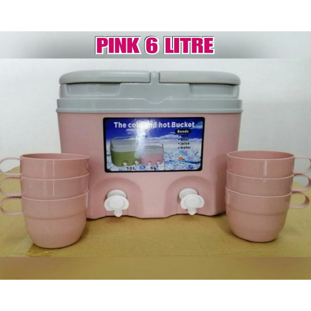 6L Style Cooler Box Portable Handle Ice Bucket for water and juice ...