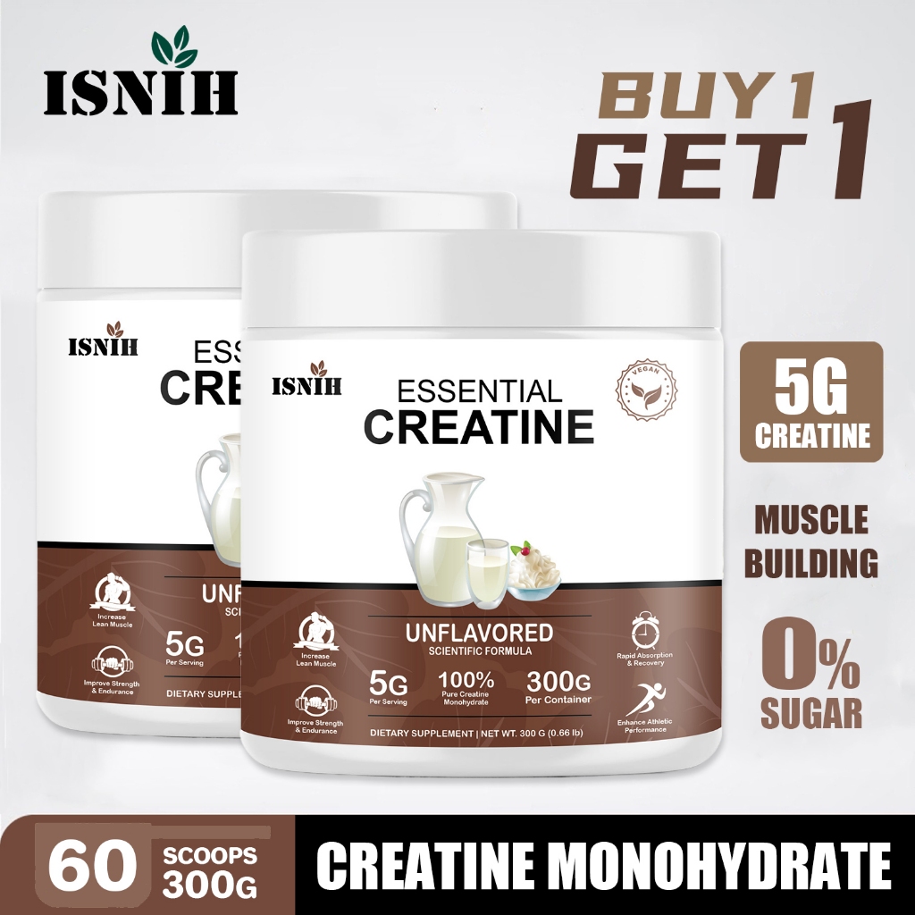 ISNIH Micronized Creatine Monohydrate Powder Muscle Growth Supplements ...
