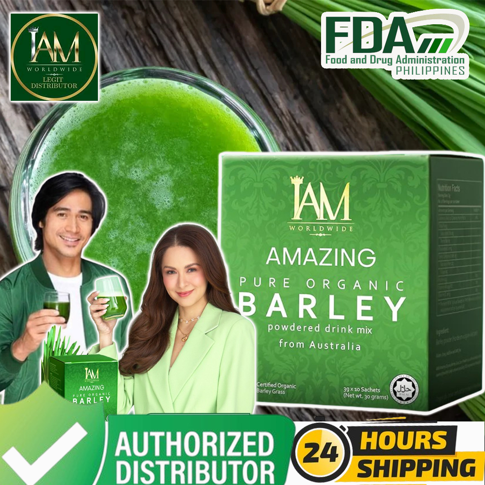 Original I Am Worldwide Amazing Pure Organic Barley - 1 Box (10 sachets ...