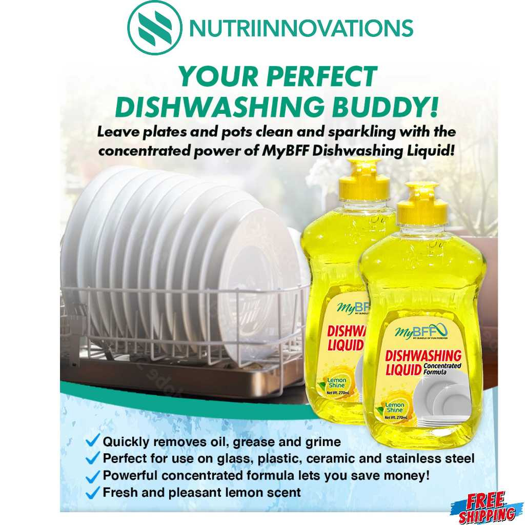 Dishwashing Liquid Lemon Scent Concentrated Formula 270ml | Shopee ...