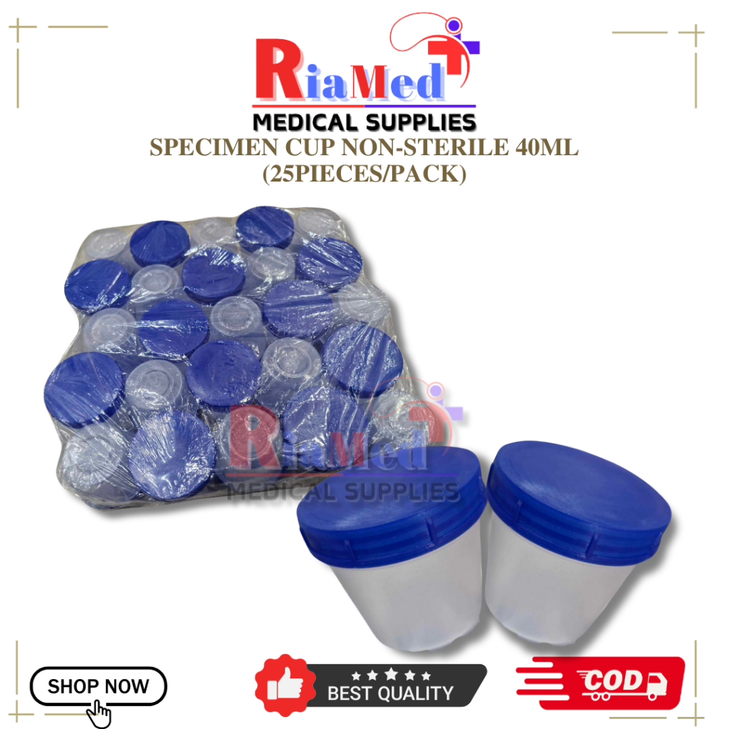 SPECIMEN CUP 40ml NON-STERILE (25pieces/pack) | Shopee Philippines
