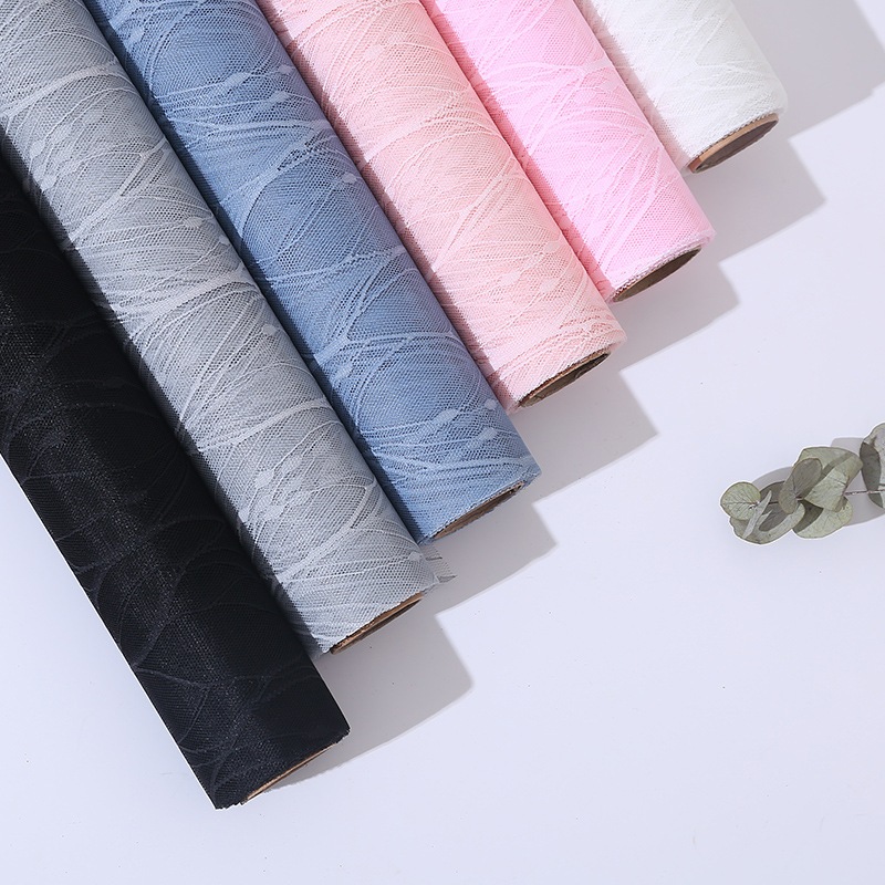 Lace Gauze Wrapped Flower Mesh Rose Flower Bouquet Packaging Paper ...