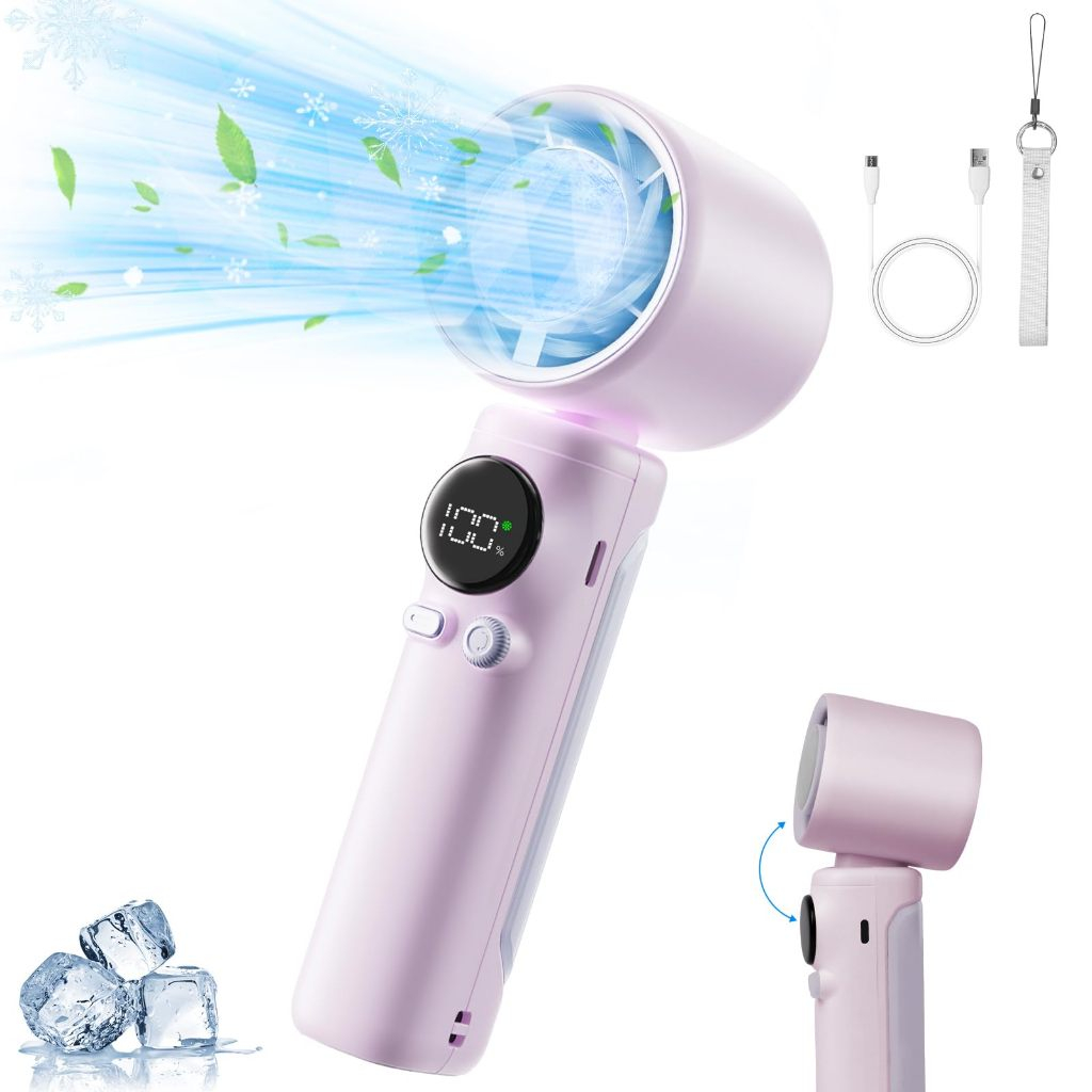 Handheld Fan High Speed Turbo Ice Cooling Fan 100 Gear Speed Wind ...