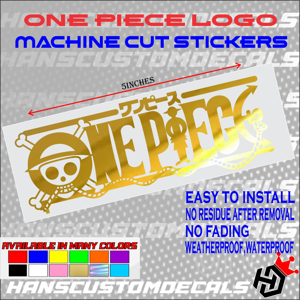 one piece logo 5inches logo sticker machine cut diecut original sticker ...