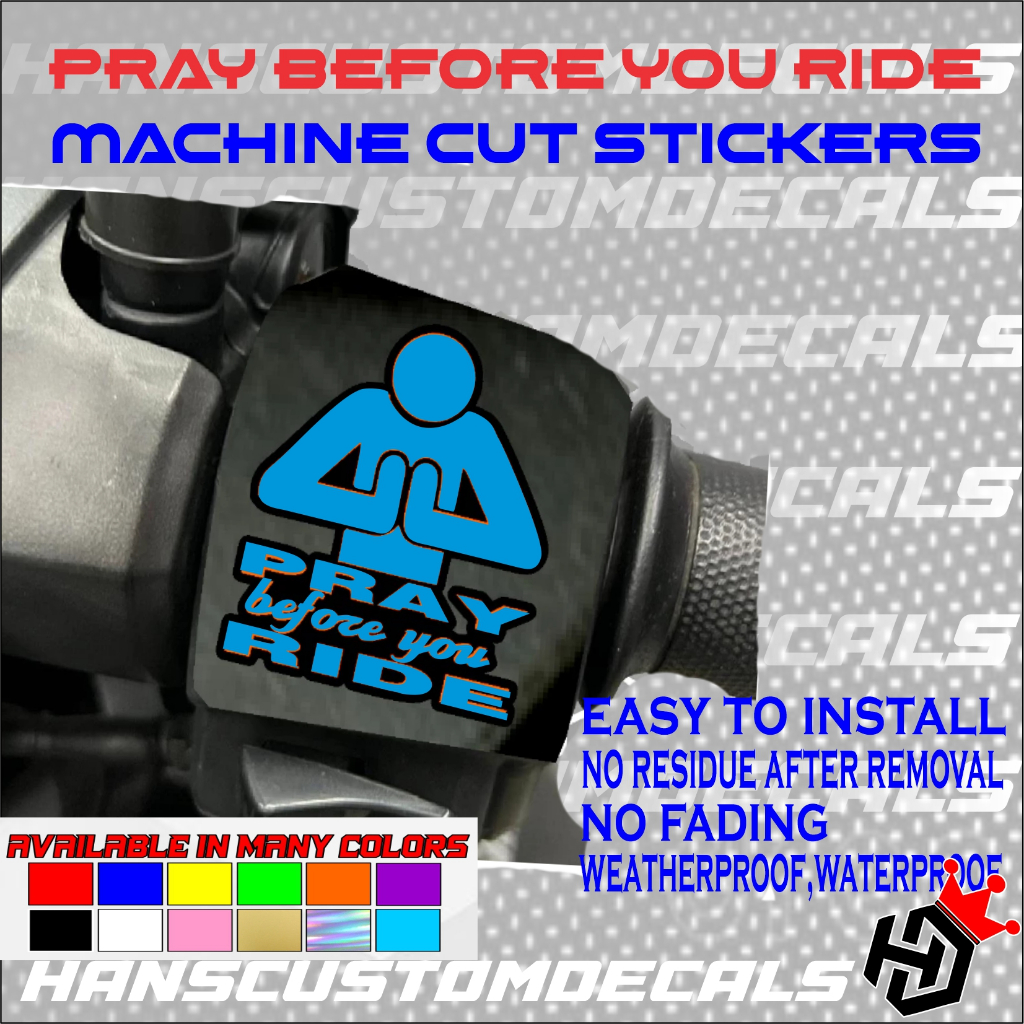 pray before you ride printed laminated | Shopee Philippines