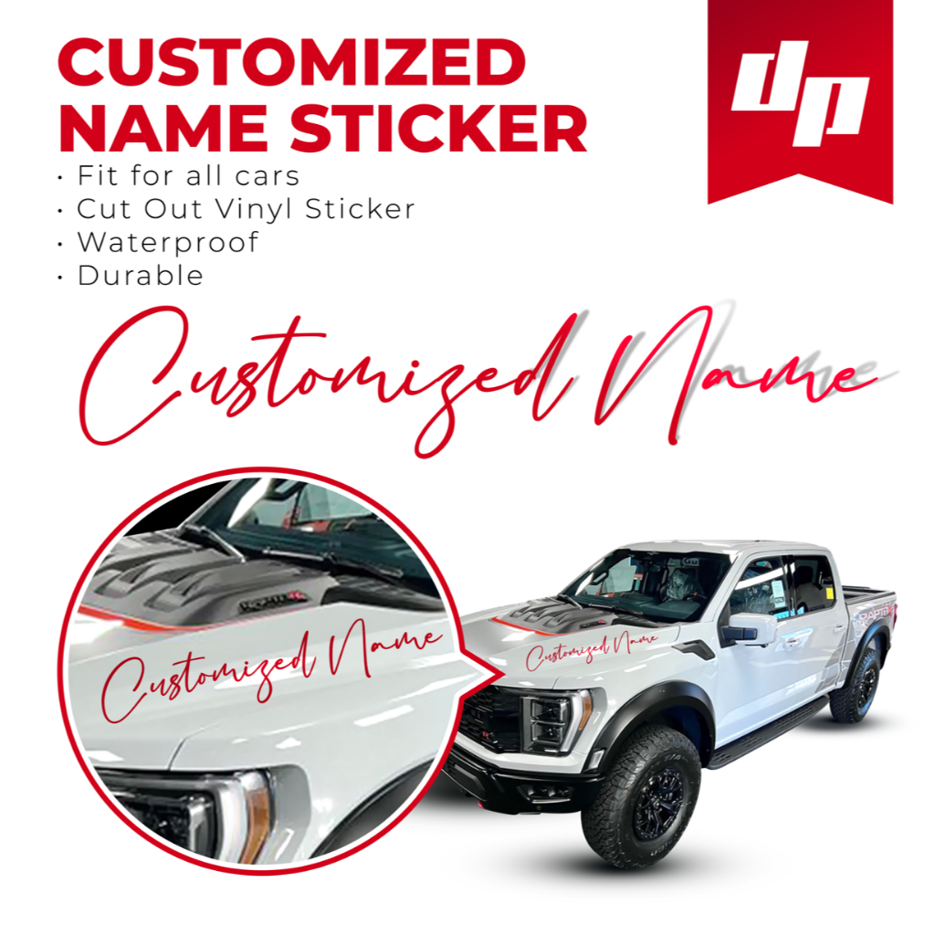 Customized Name for Cars Cut Out Vinyl Sticker Waterproof Fade Proof ...