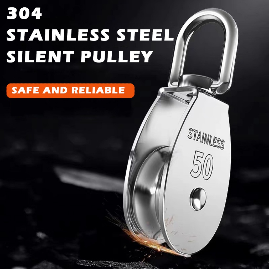 Stainless Steel Pulley Single Wheel Swivel Pulley Hanging Wire Rope ...