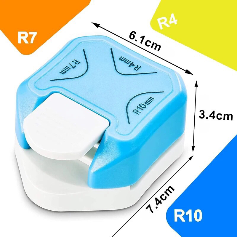Blue Paper Puncher Rounder 3In1 Corner Punch for paper folder Paper ...