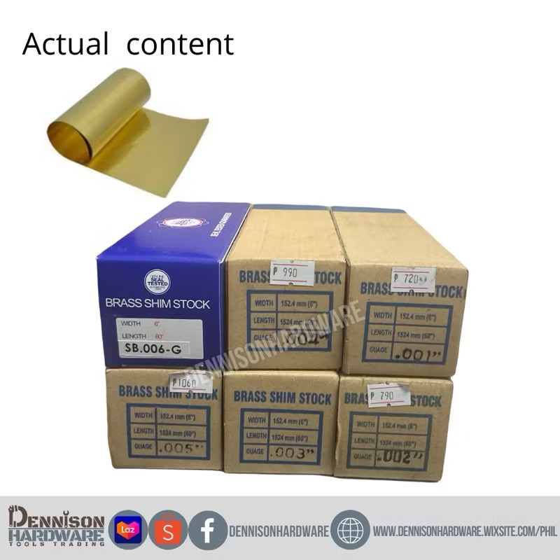 SHIM BRASS STOCK PER ROLL | Shopee Philippines