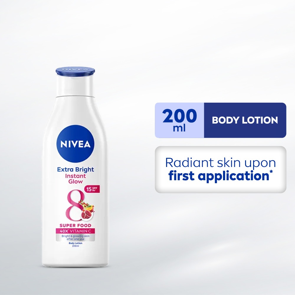 NIVEA Body Lotion Instant Glow, Instant Brightening with SPF 15 for dry ...