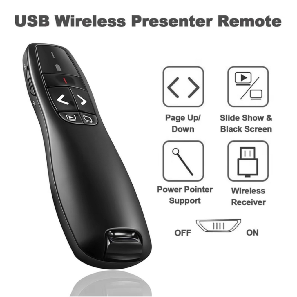 100% Original Jcam R400 Wireless Presenter Red Laser Pointer PPT Remote ...