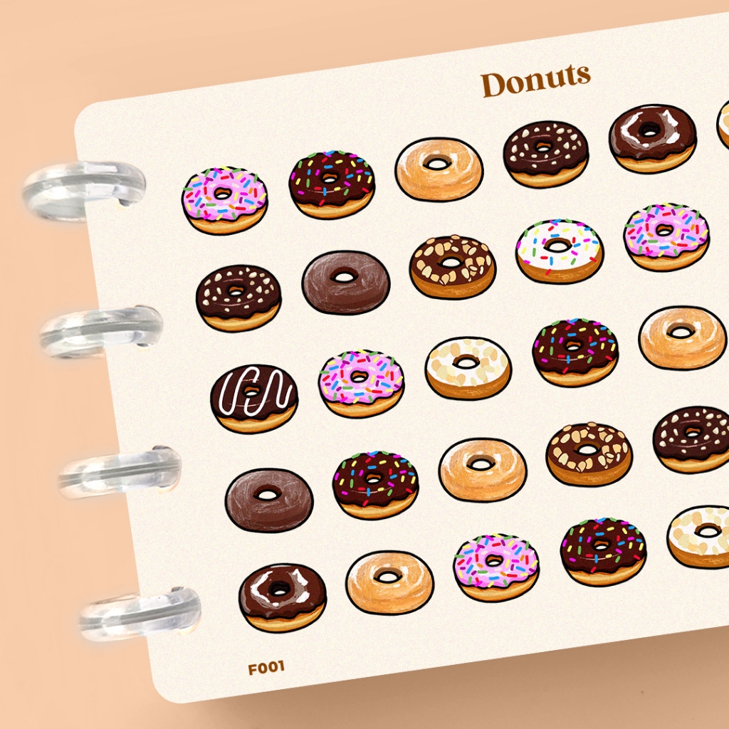 Donuts Planner Sticker Sheet For Planners/ Journals/ Bujo/ DIY ...