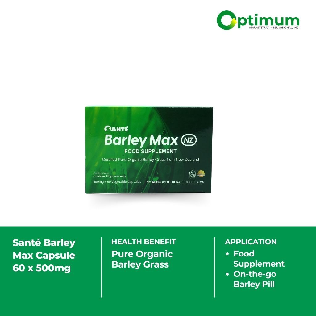 Sante Barley Max Capsule (60 x 500mg) Organic Barley Grass from New ...