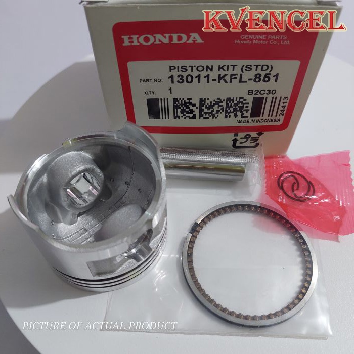 [KV] Honda XRM110 / Wave100 Genuine PISTON KIT SET (STD) 13011-KFL-851 ...