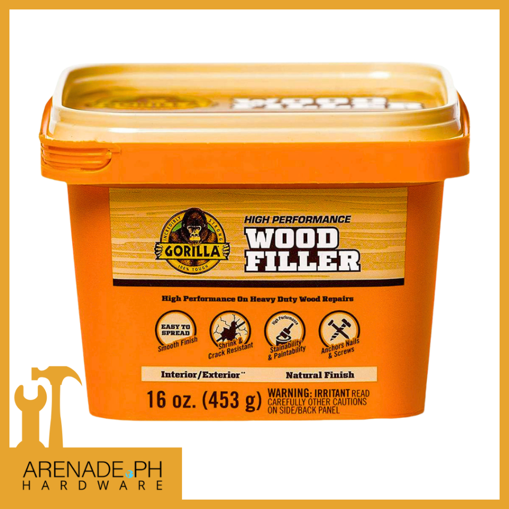 Gorilla Heavy Duty Wood Filler - High Performance Natural Finish (453g ...