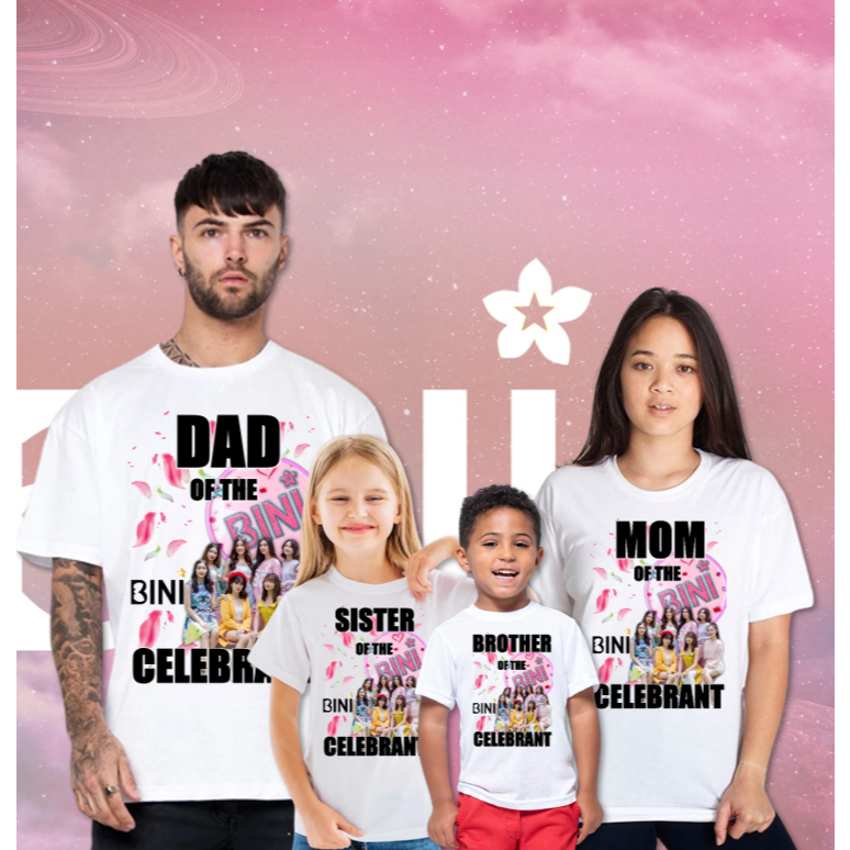 SHIRT FAMILY THEME BINI BIRTHDAY KIDS AND ADULTS | Shopee Philippines