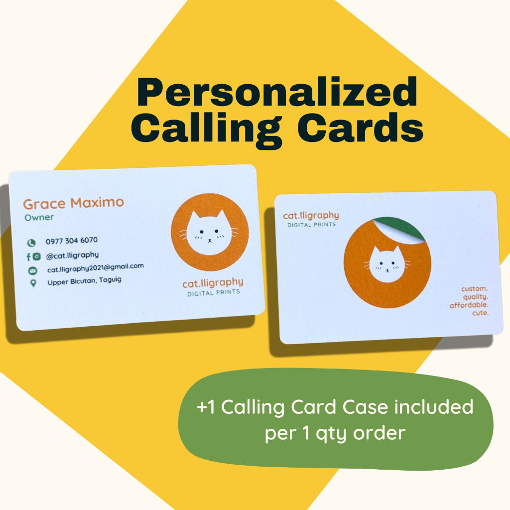 Personalized Calling Cards/ Business Cards (calling card case included ...