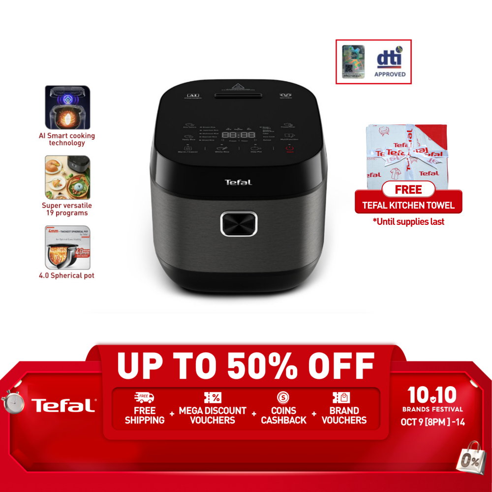Tefal Delirice Plus Digital Rice Cooker RK776B65 10 Cups | Shopee Philippines