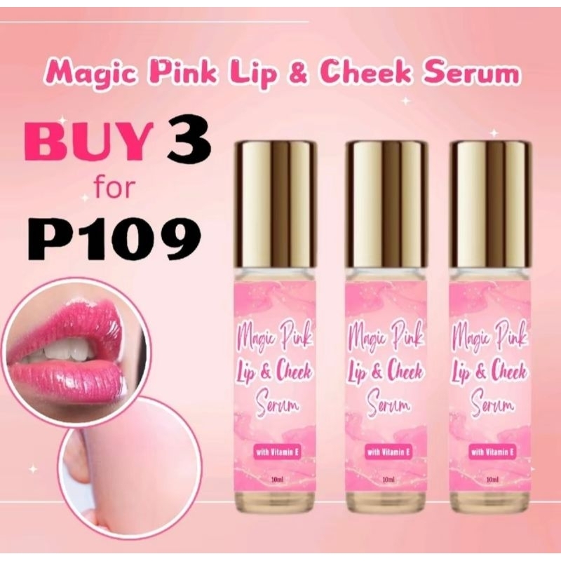 Magic Pink Lip Serum Color Changing Serum for lips and cheeks care ...