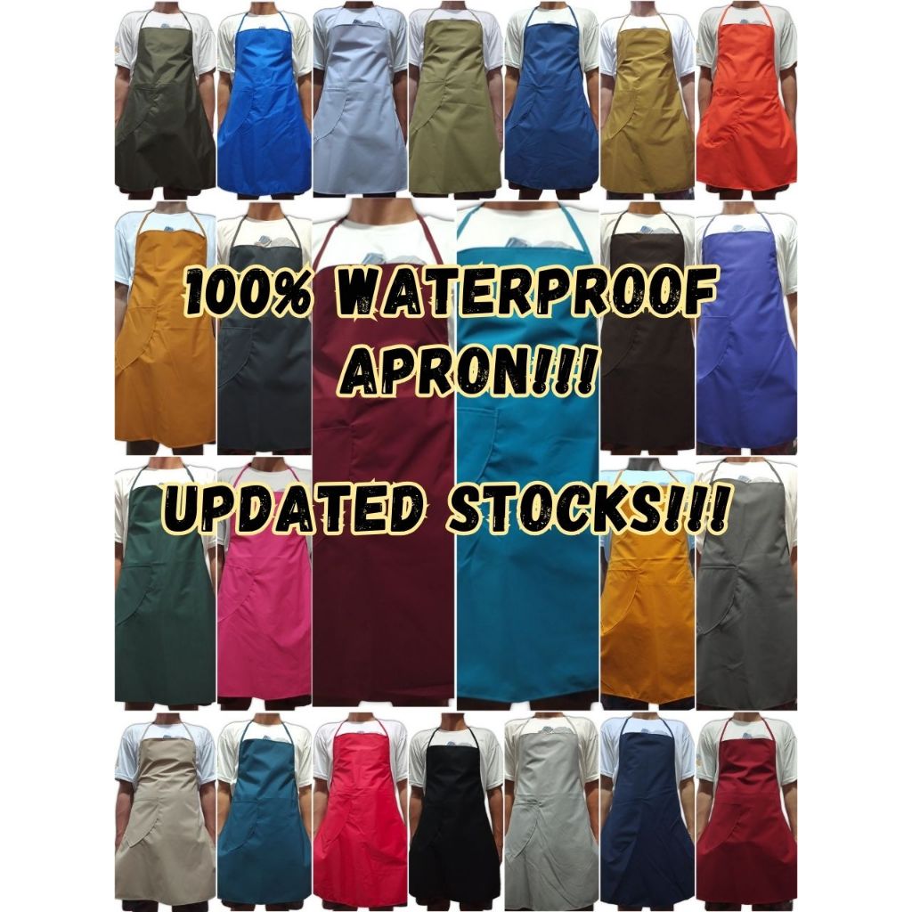 100% Waterproof Rubber-Coated Apron w/ Pocket – Lightweight, Locally ...