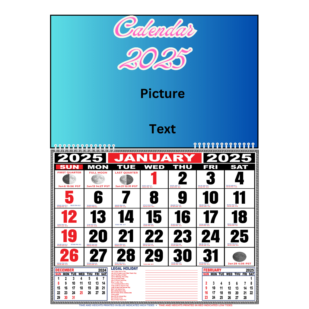 PERSONALIZED HANGING WALL CALENDAR LAMINATED A4 SIZE | Shopee Philippines