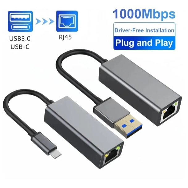 USB Type-c To RJ45 100/1000Mbps Lan Internet Cable Aluminum USB Type C ...