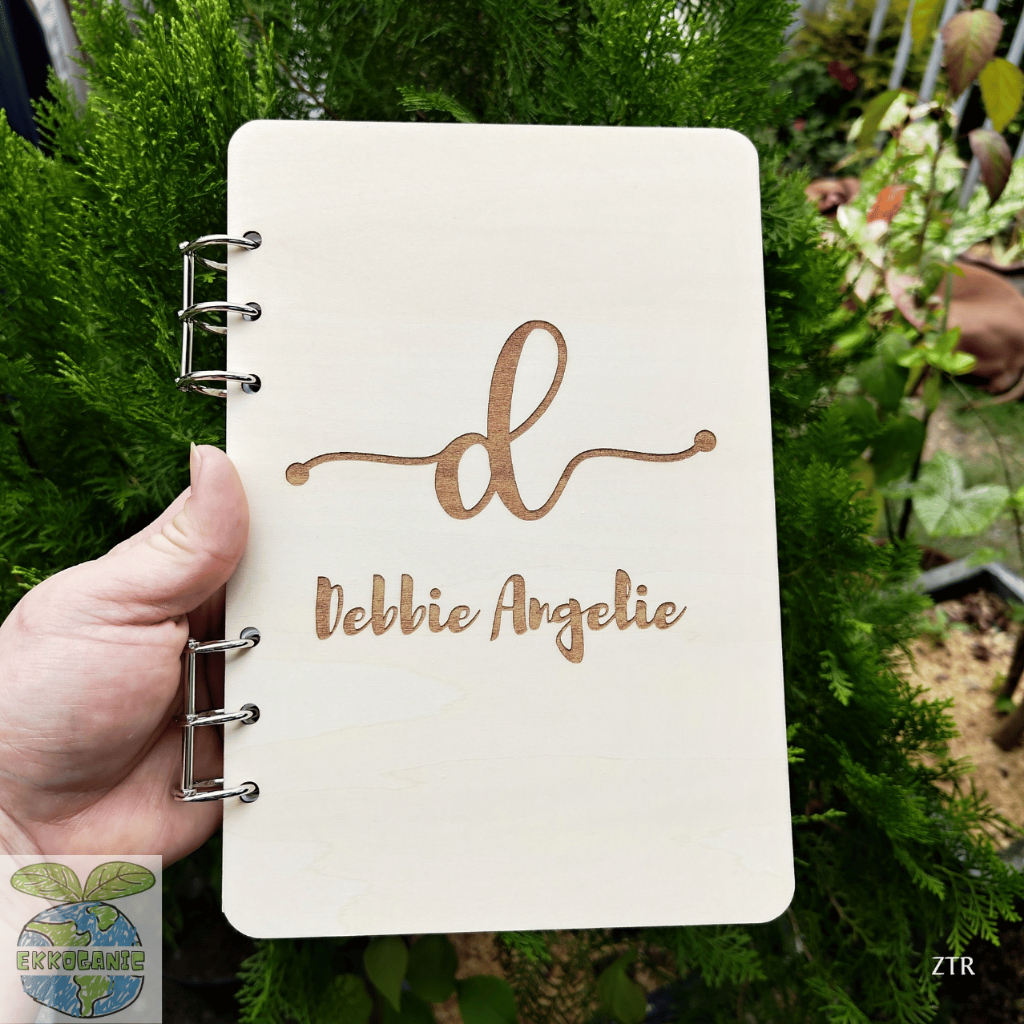 Customizable Refillable A5 Wooden Notebook with Detachable Pen Holder ...