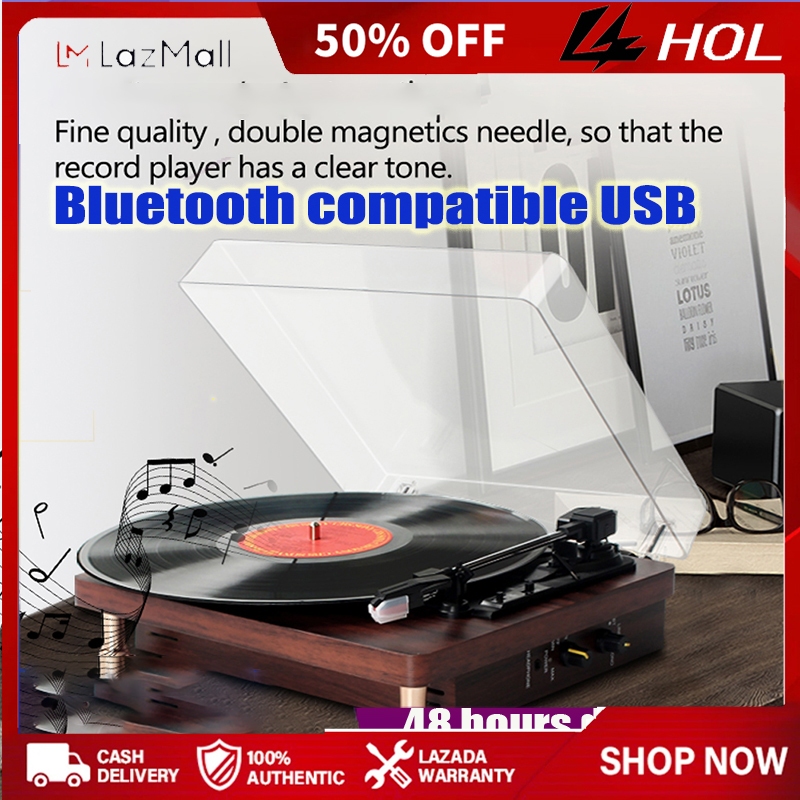 Portable Vinyl Player Turntable Music Player with Speaker and Bluetooth ...